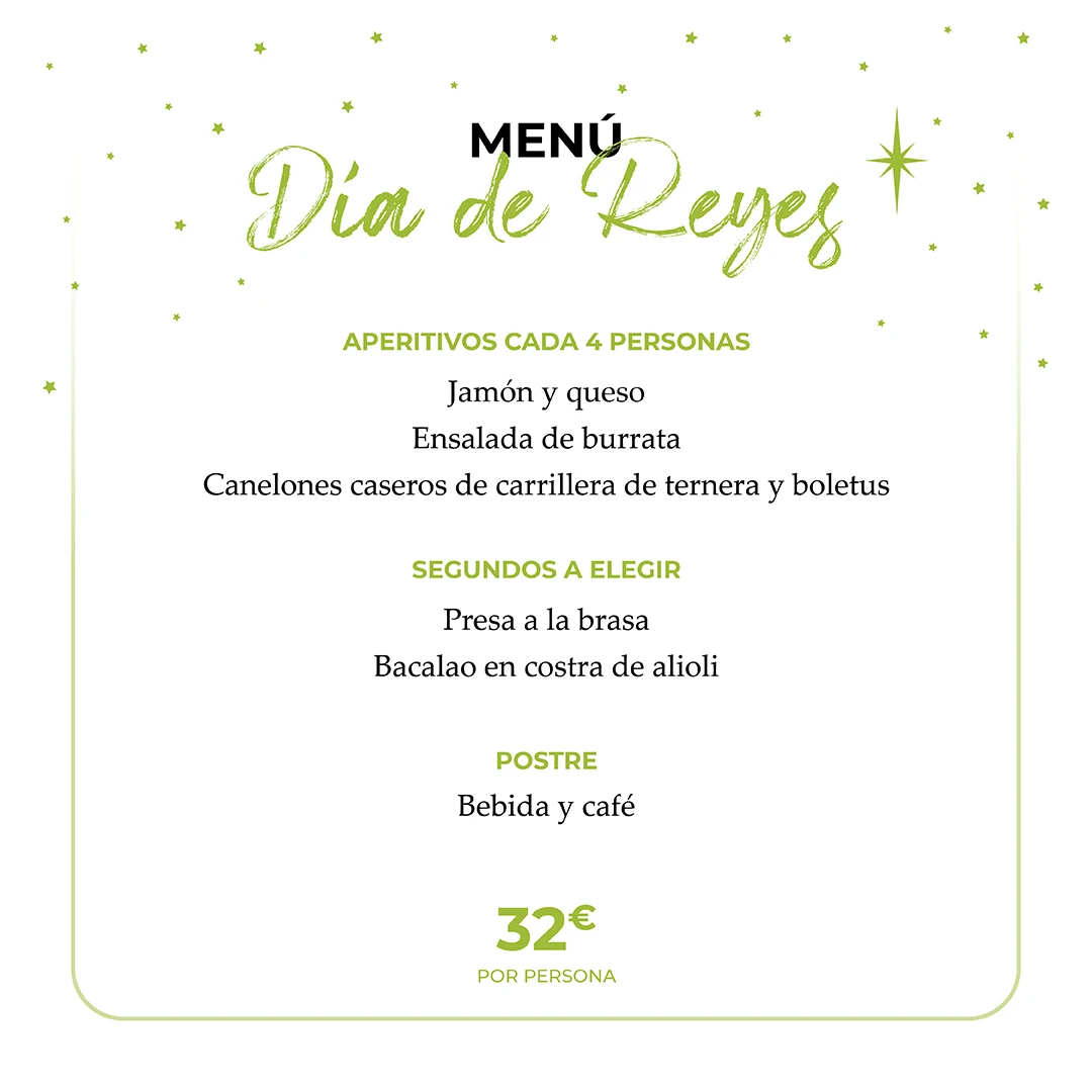 Menú Reyes – Asador El Chico